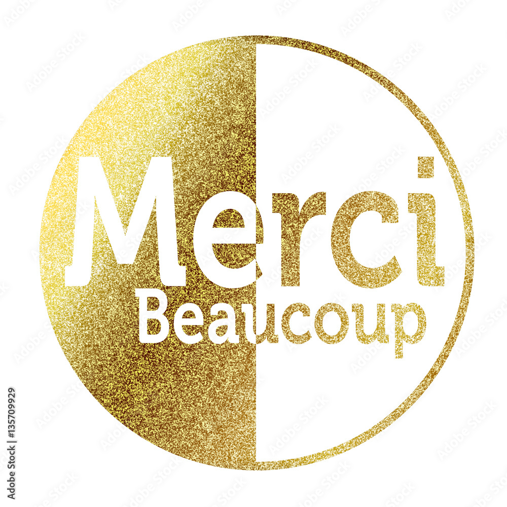 Merci Beaucoup - Bright symbol Stock Vector | Adobe Stock