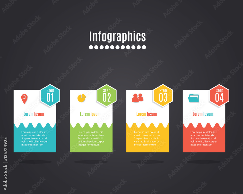 Vector colorful info graphics Stock Vector | Adobe Stock