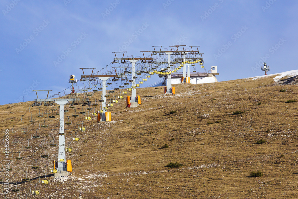 Ski lift cable booth or car, Ropeway and cableway transport sistem for ...