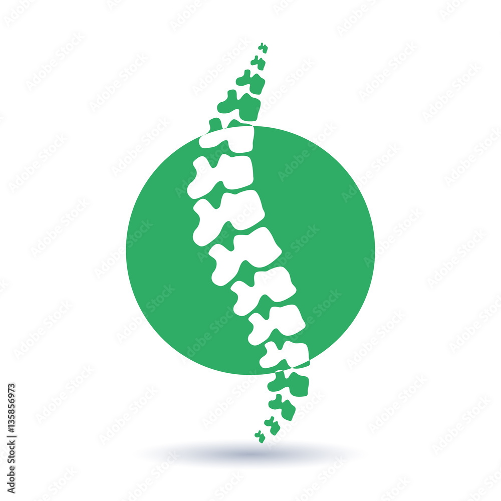 Vector human spine isolated silhouette illustration. Spine pain medical ...