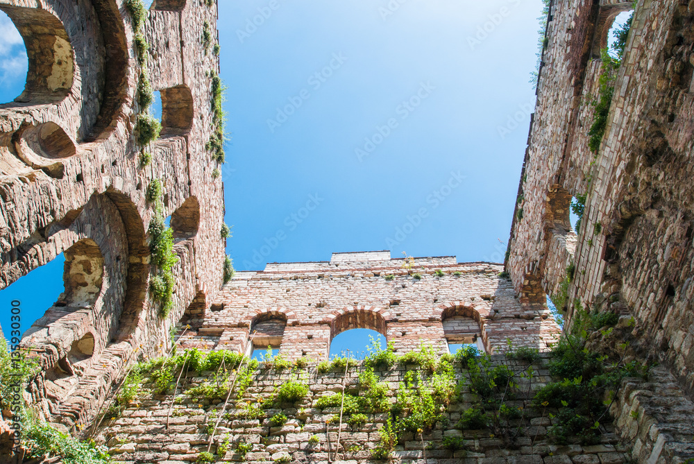 Facade of the Palace of Constantine (Tekfur Sarayi), heritage of the ...