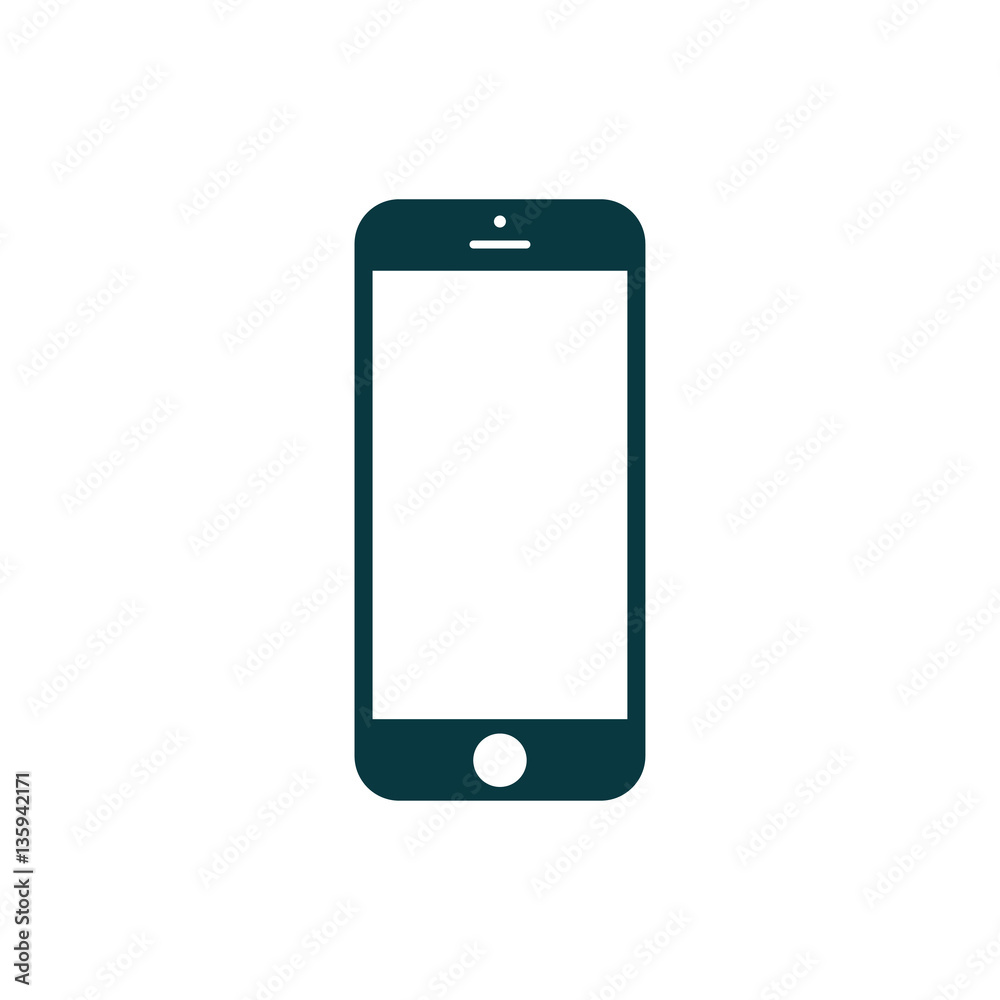 Phone icon. Cellphone pictogram in trendy flat style isolated on Stock ...