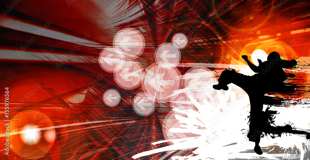 Karate warrior Stock Illustration | Adobe Stock