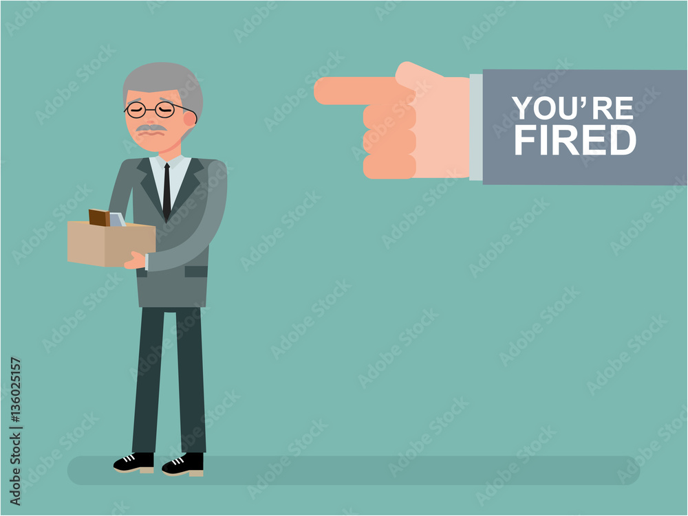 The chief dismisses the employee. Youre fired. Boss getting fired by ...
