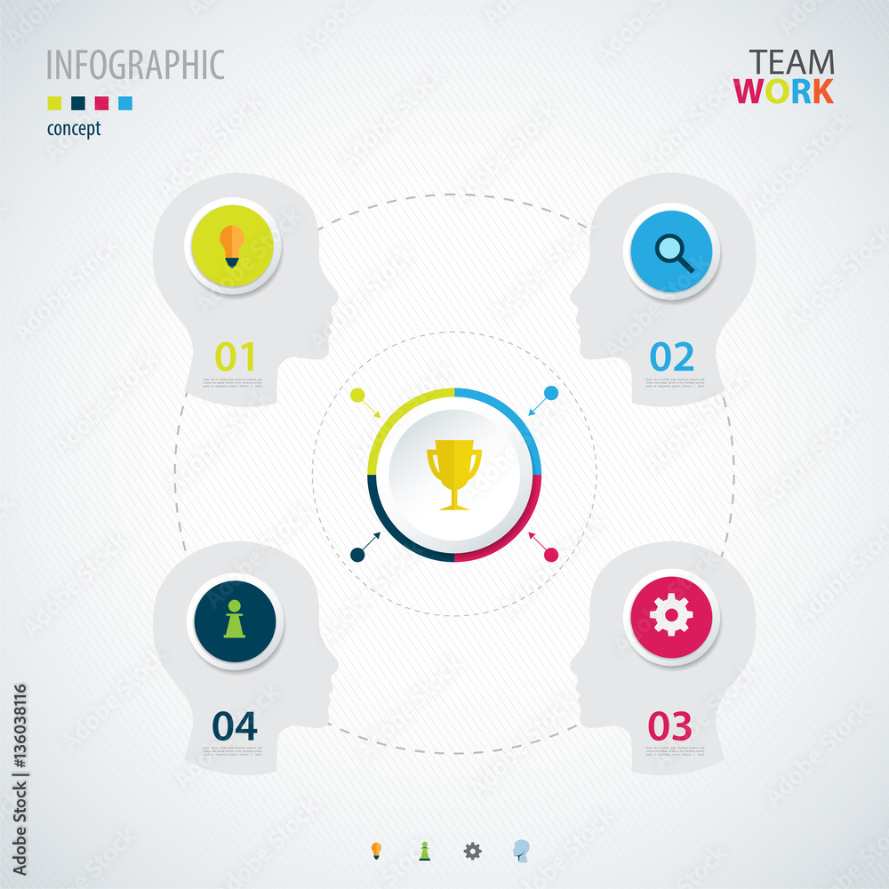 Infographic teamwork. Business concept. Stock Vector | Adobe Stock
