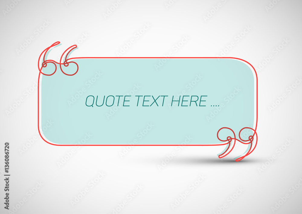 Quote template with place for your quotation Stock Vector | Adobe Stock