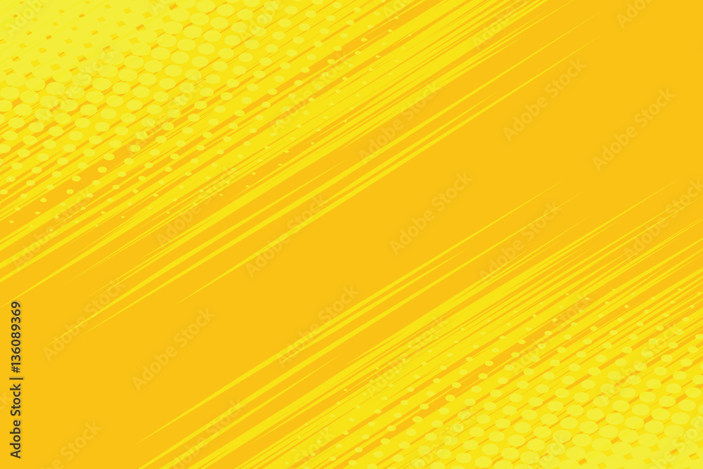 Yellow side hatch with halftone effect Stock Vector | Adobe Stock