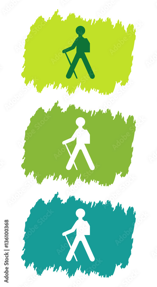 Logo randonnées pédestres. Stock Vector | Adobe Stock