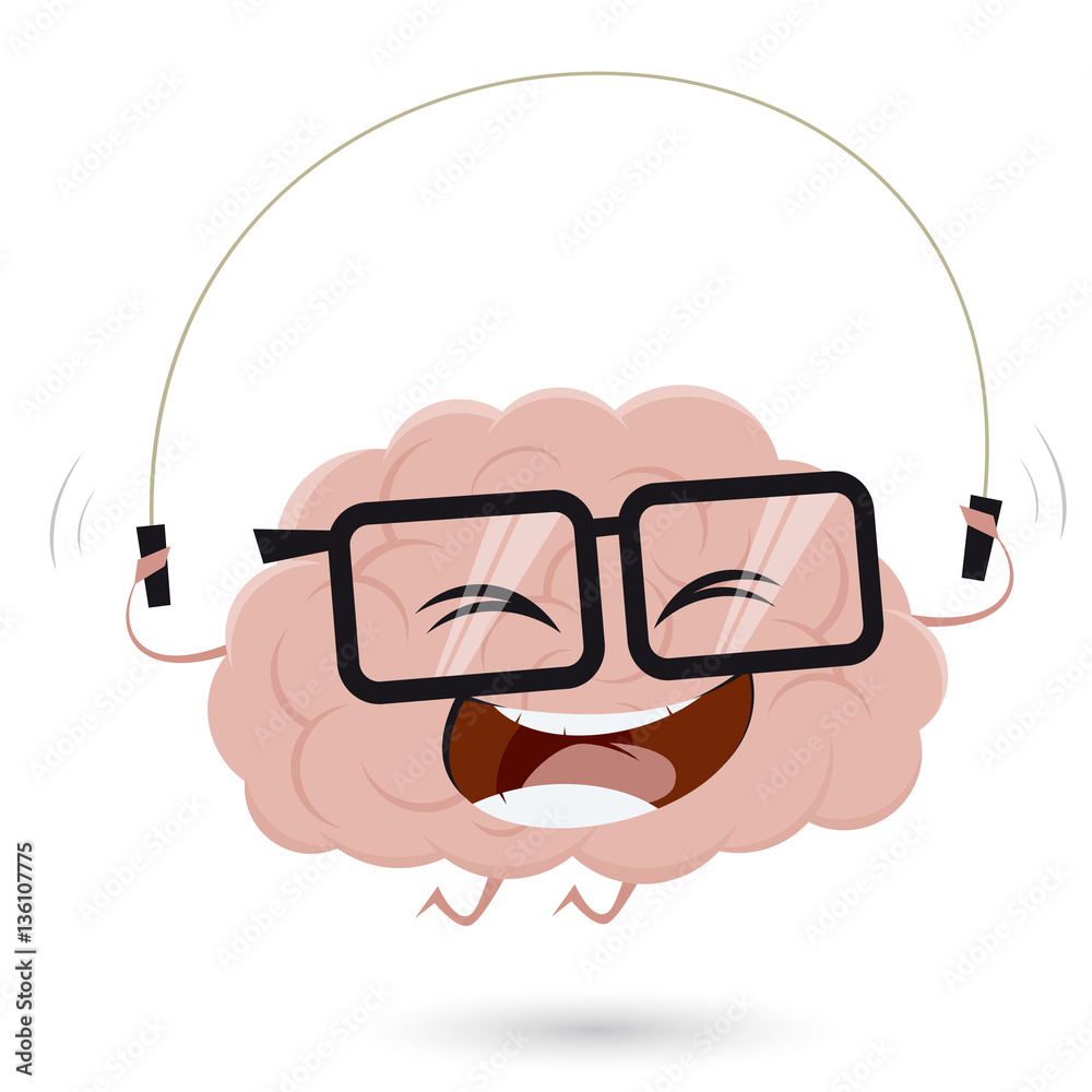 rope jumping brain clipart Stock Vector | Adobe Stock