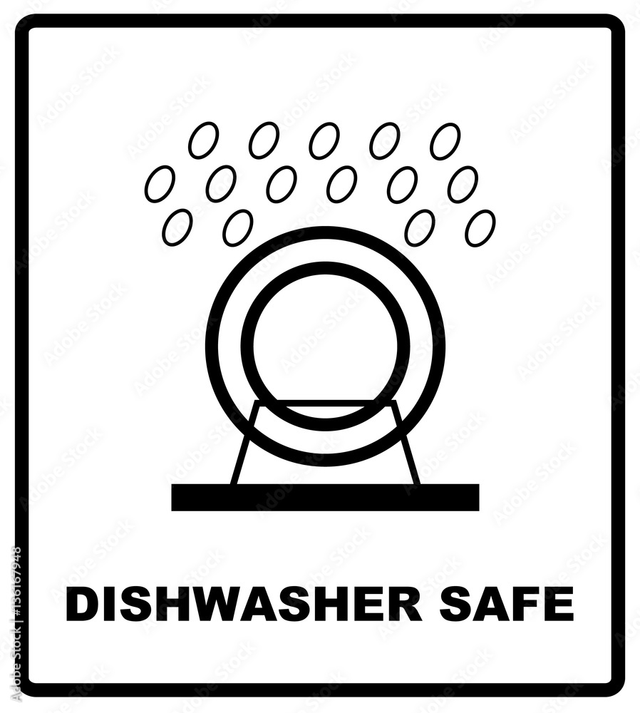 Dishwasher safe symbol isolated. Dishwasher safe sign isolated, vector ...