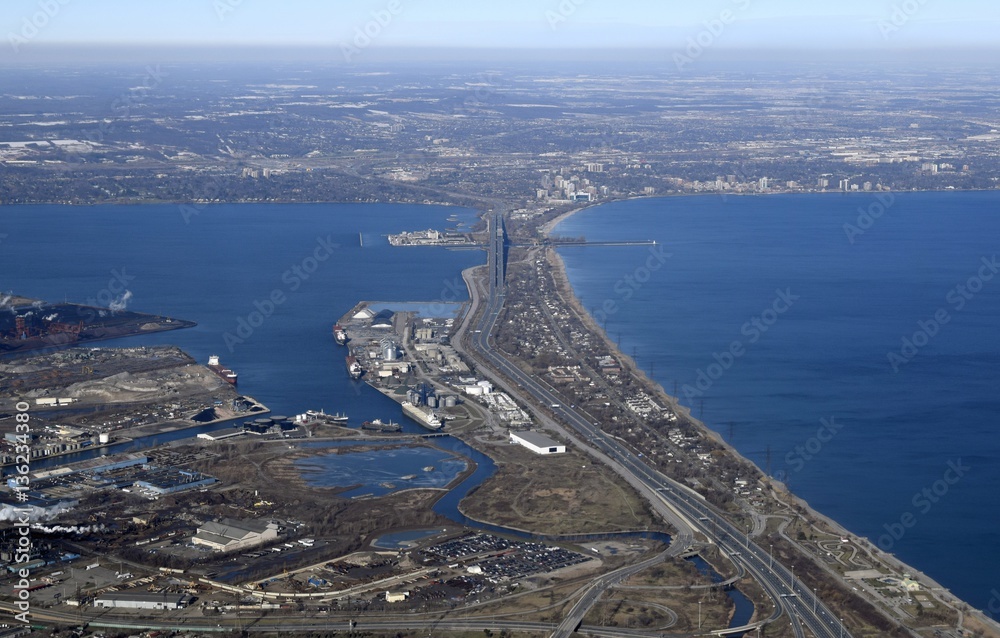 aerial view of the Skyway bridge in Hamilton Ontario Canada Stock Photo ...