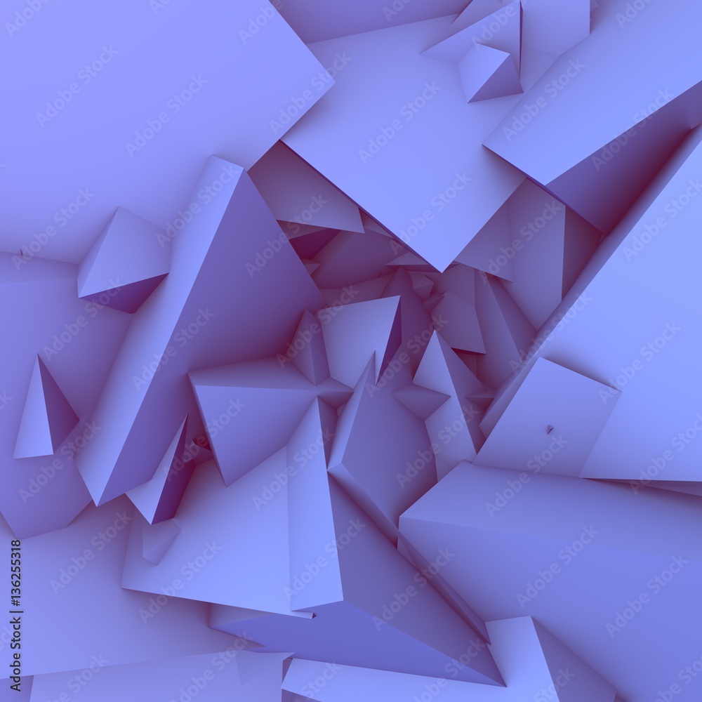 3D geometric abstract background. Blue color. Stock Illustration ...