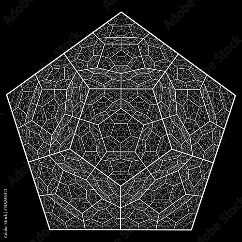 Fractal vector pentagon Stock Vector | Adobe Stock