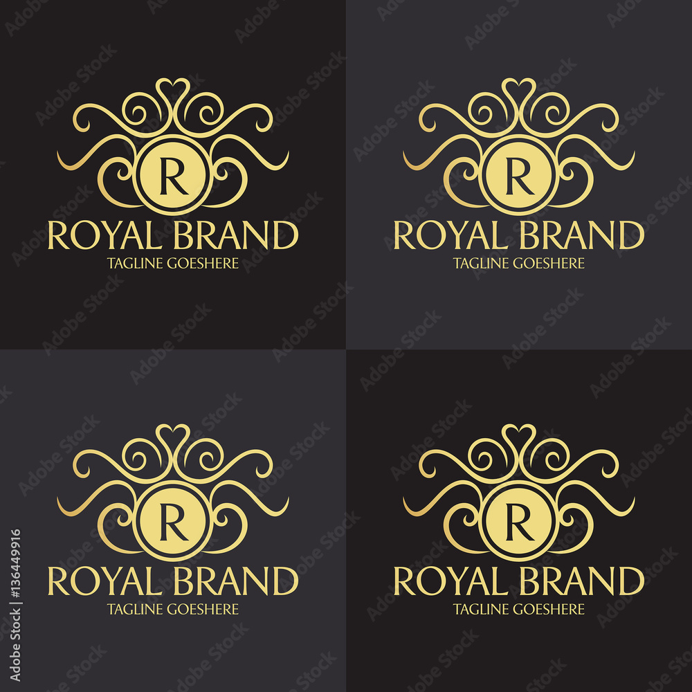 Royal Brand logo design template. Luxury logo design concept. Vector ...