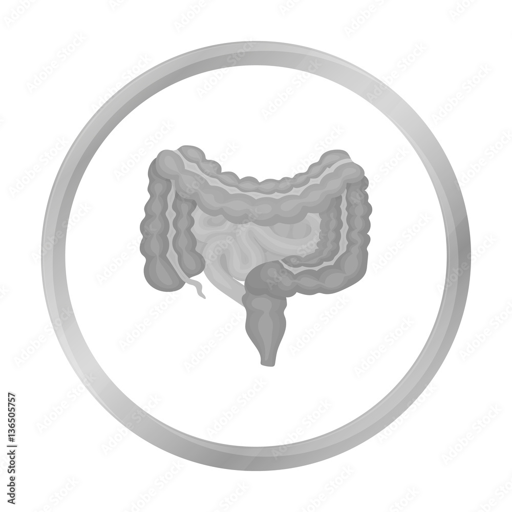 Gastrointestinal tract icon in monochrome style isolated on white ...