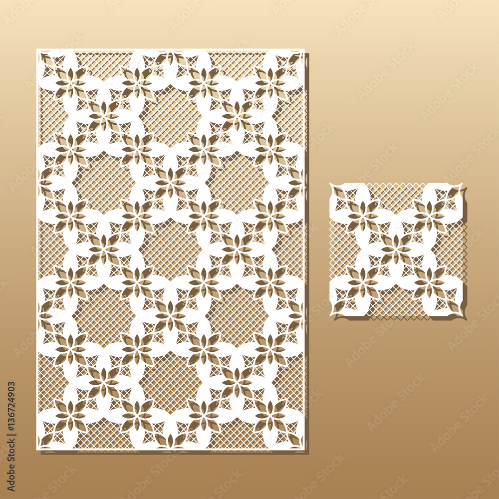 Laser cut lace pattern Stock Vector | Adobe Stock