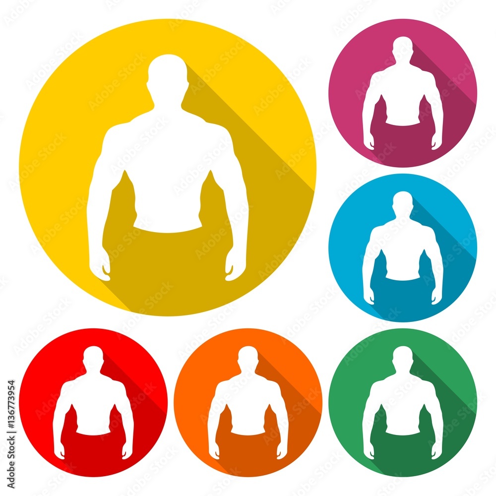Strong man icon - Illustration Stock Vector | Adobe Stock