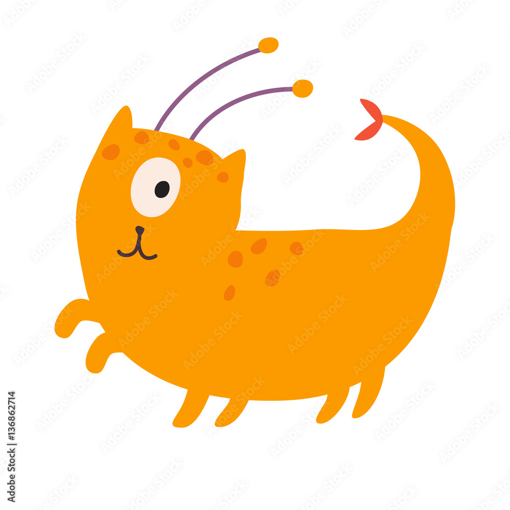 Monster vector. Kids cartoon toy, colorful cute character. Vivid ...