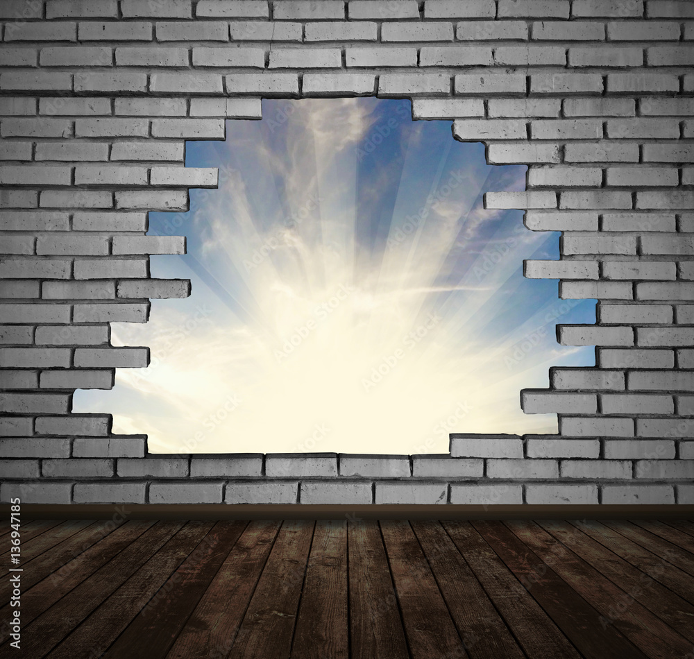 Brick Wall Breakout Stock Photo | Adobe Stock