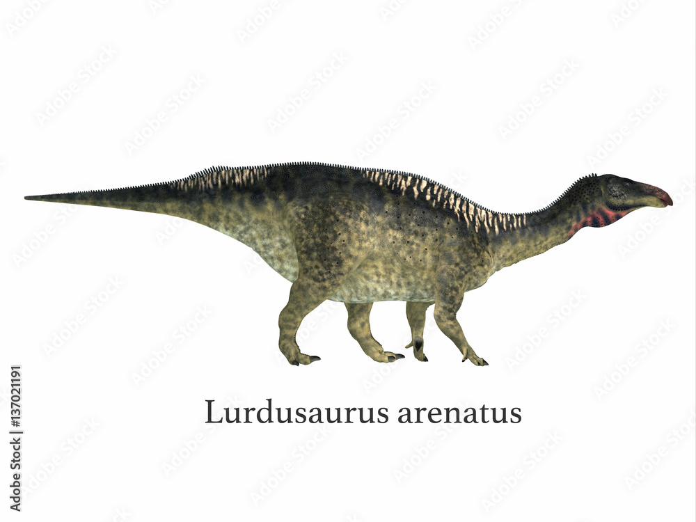 Lurdusaurus Dinosaur with Font - Lurdusaurus was a herbivorous ...