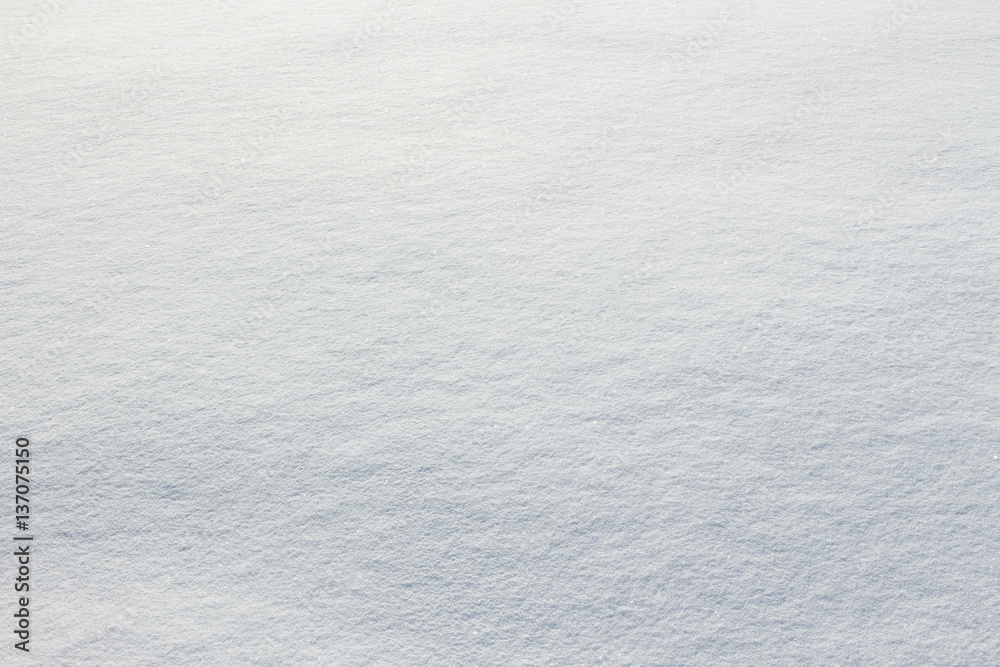 Fresh snow texture on winter ground. Horizontal color image of ...