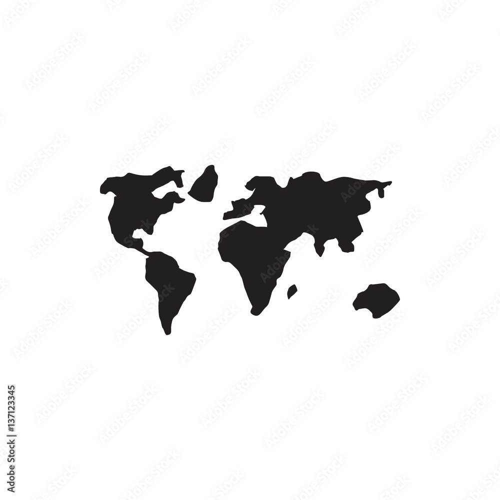 world map icon illustration Stock Vector | Adobe Stock