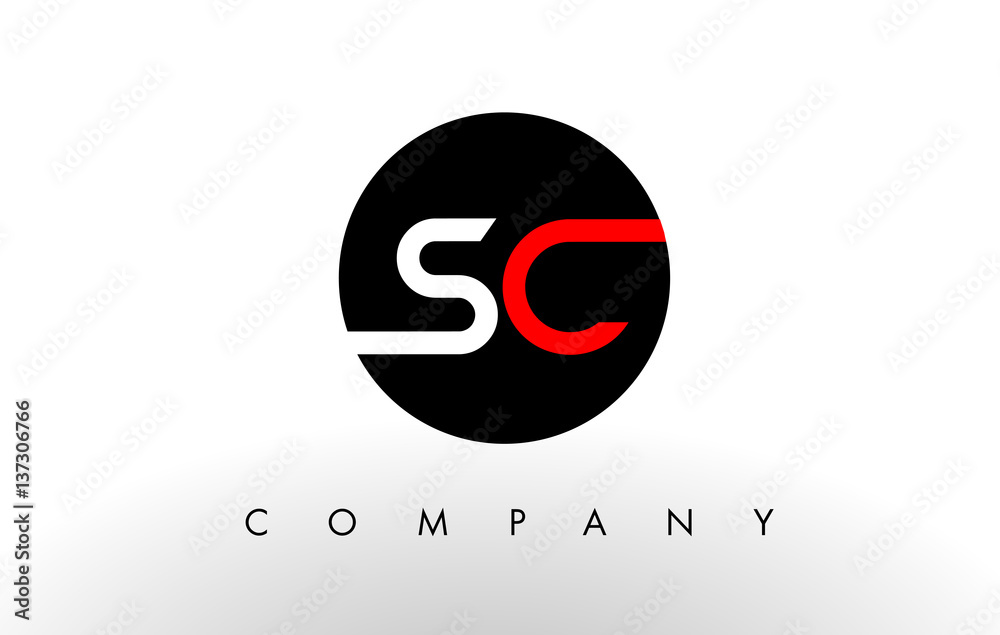 SC Logo. Letter Design Vector. Stock Vector | Adobe Stock