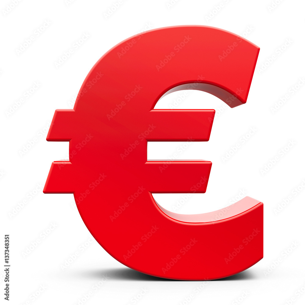 Photo Stock Red euro sign | Adobe Stock