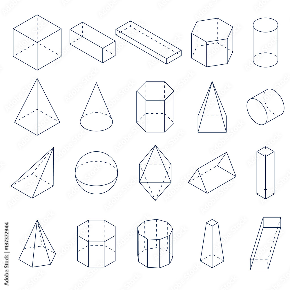 isometric 3d shapes