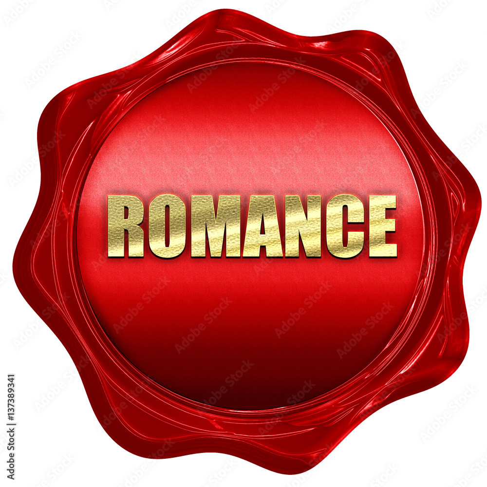Ilustración De Stock Romance 3d Rendering Red Wax Stamp With Text