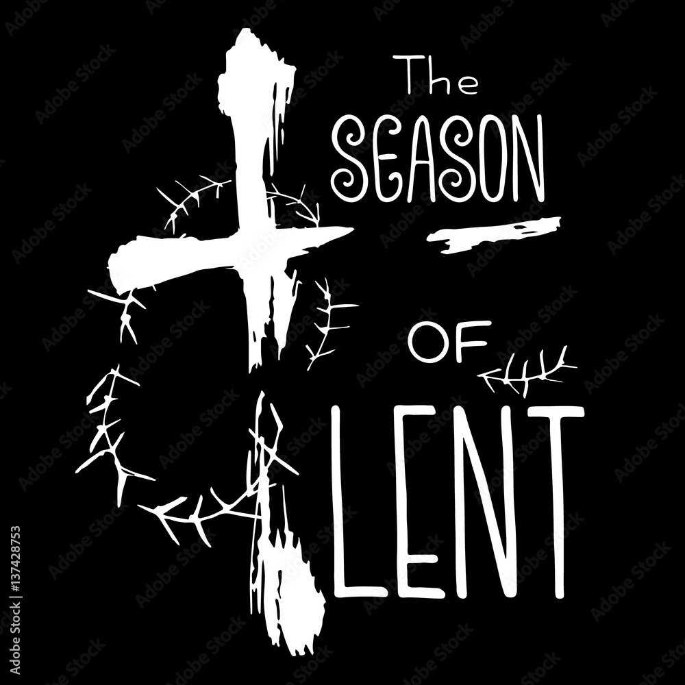 Vector de Stock Handwritten word The season of Lent. Start of fasting ...