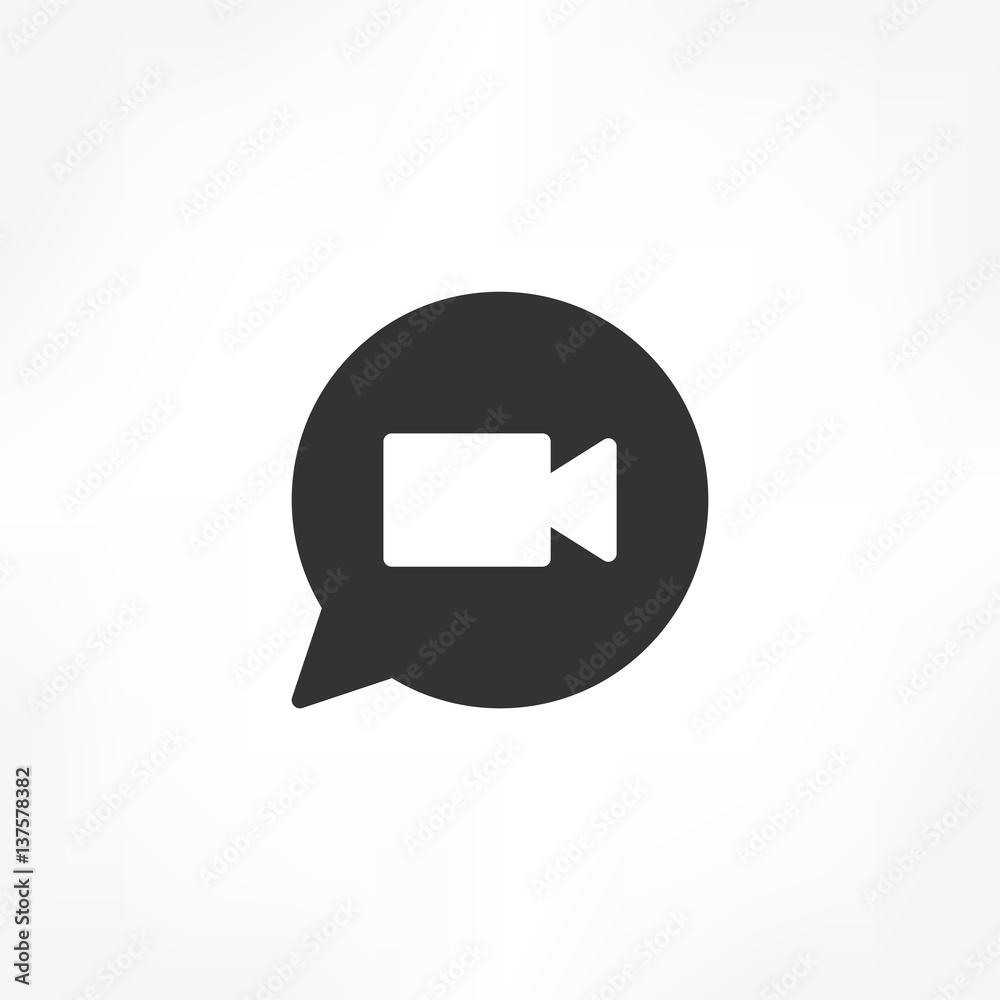 Video Chat icon 스톡 벡터 | Adobe Stock