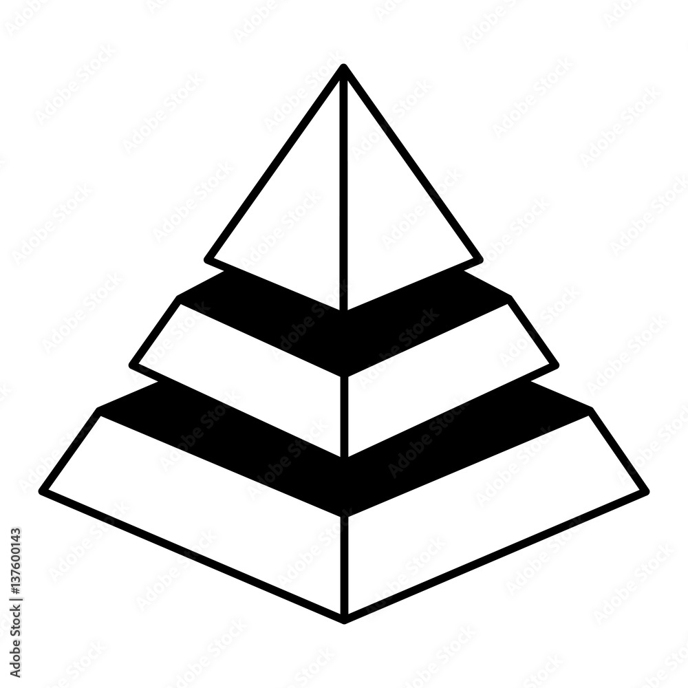 pyramid emblem infographic icon vector illustration design Stock Vector ...