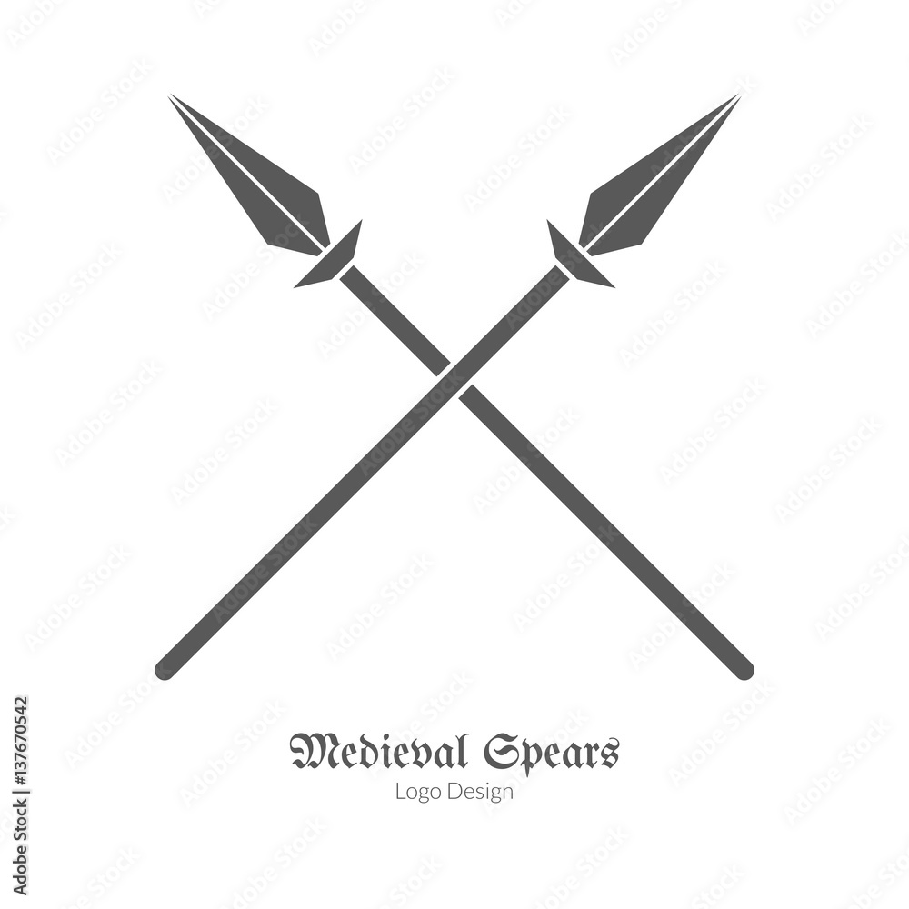 Medieval logo emblem template. Single logo, modern black simple style ...