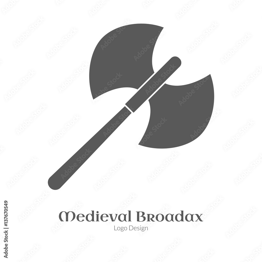 Medieval logo emblem template. Single logo, modern black simple style ...