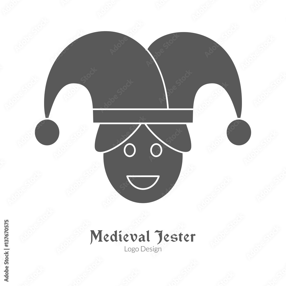 Medieval logo emblem template. Single logo, modern black simple style ...
