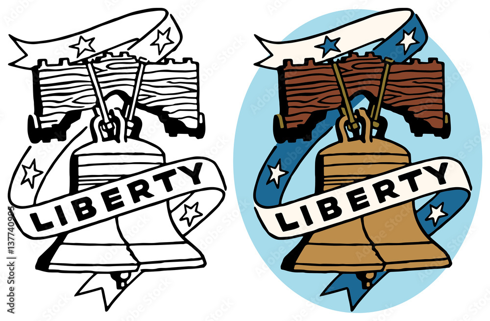 American symbol of freedom the Liberty Bell Stock Vector | Adobe Stock