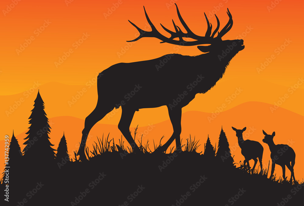 Elk Bugle Stock Vector | Adobe Stock
