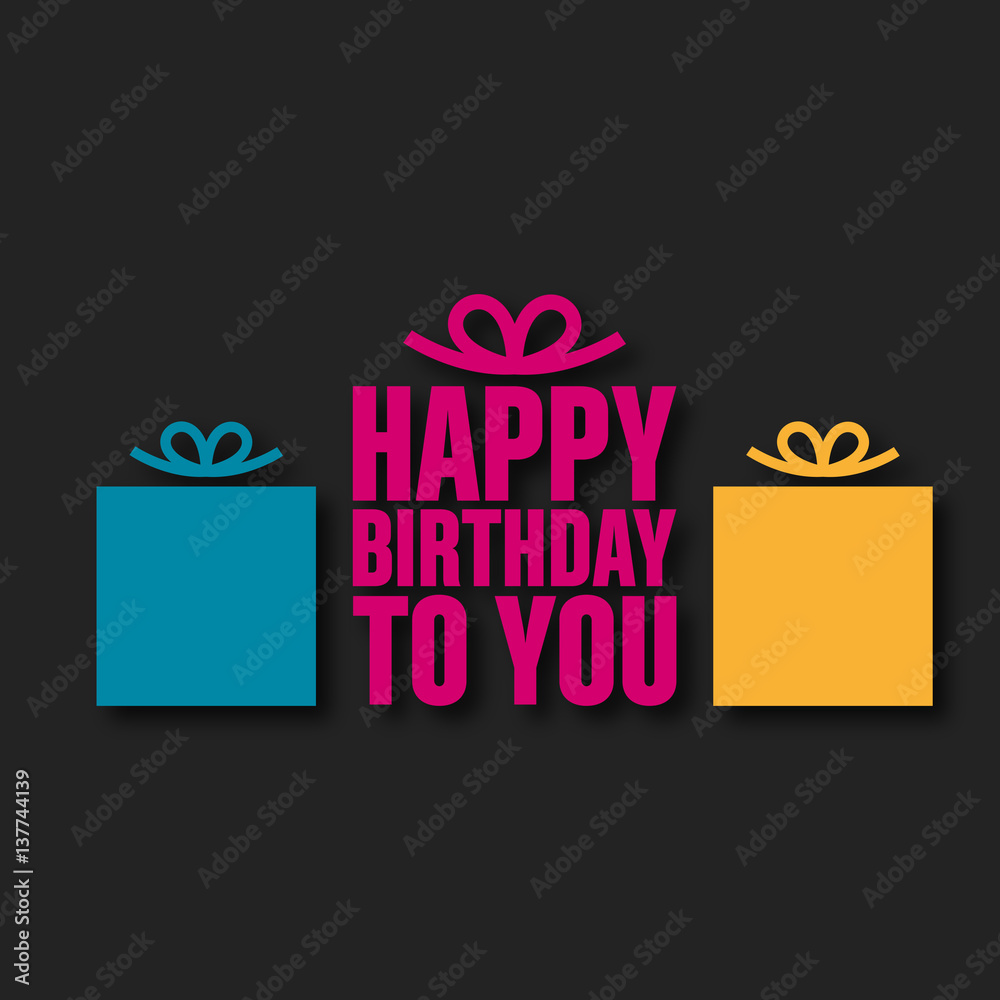 happy birthday to you Stock Vector | Adobe Stock
