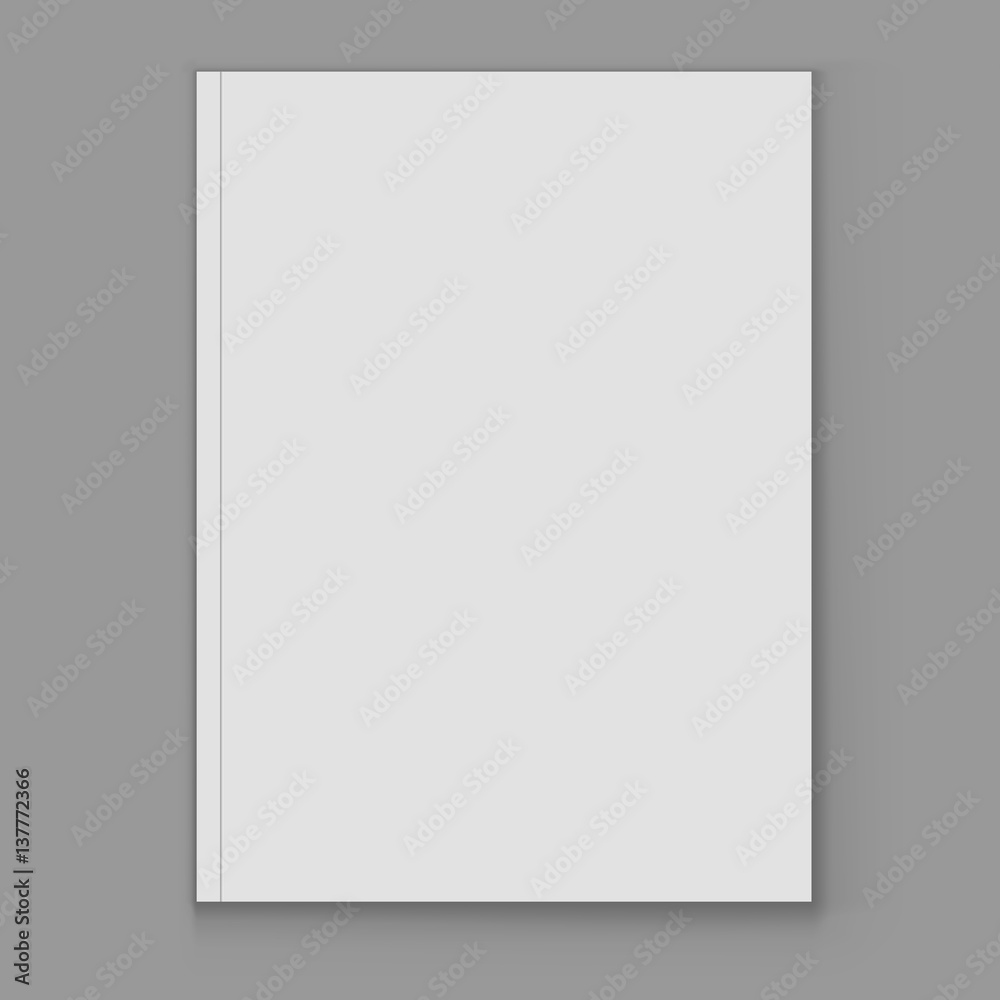 Blank white magazine cover page vector template Stock Vector | Adobe Stock