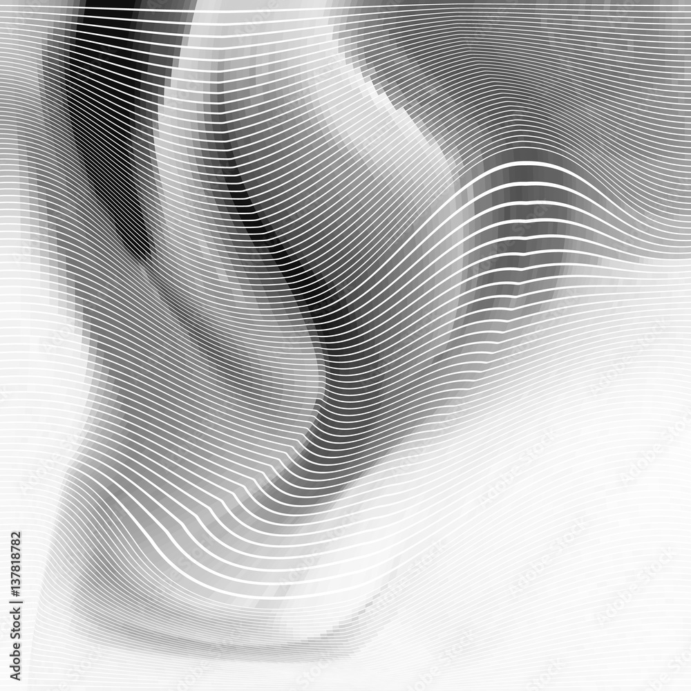 Vector de Stock Glitch abstract background with distortion effect, bug, error, random wave black ...