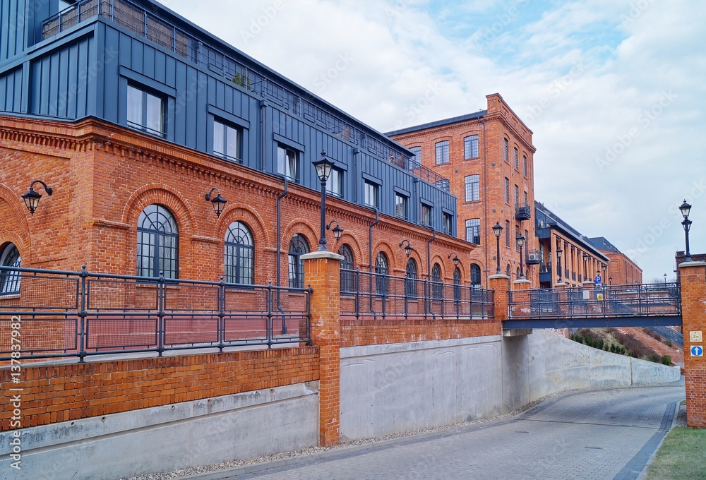 Loft Aparts. Ancient textile factory - details of architecture of the ...