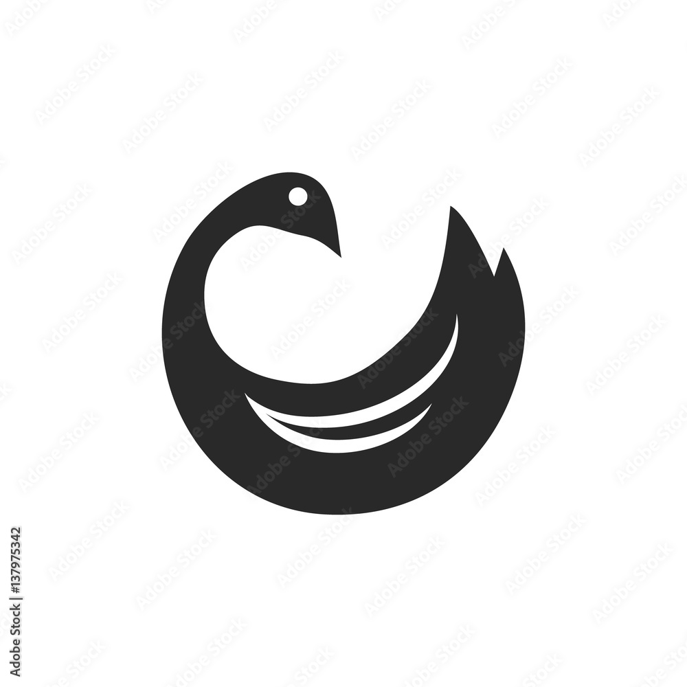 Vetor Sankofa bird logo do Stock | Adobe Stock