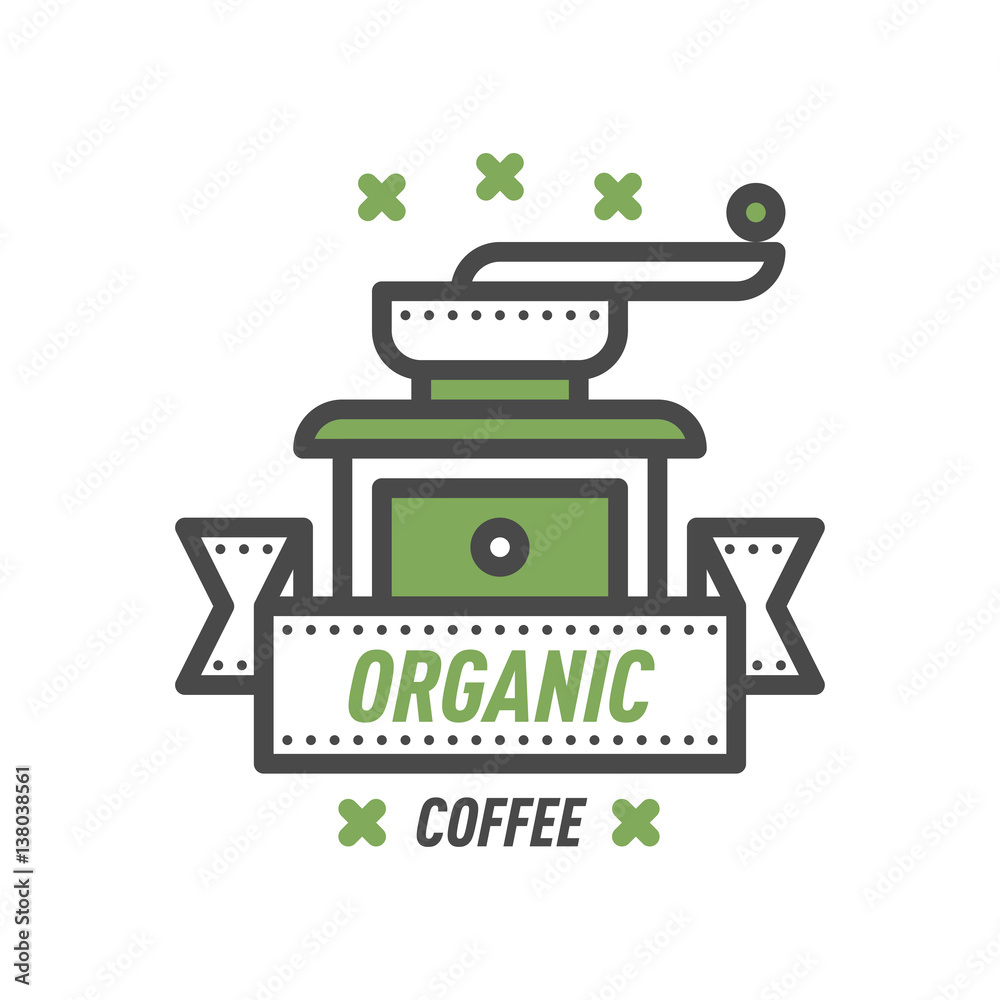 Coffee badge logo food design thin line lettering for restaurant, cafe ...