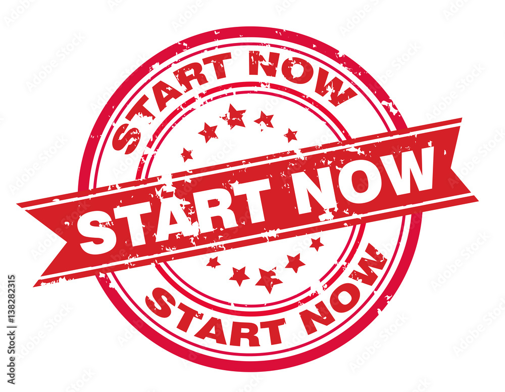 Start now stamp.Sign.Seal.Logo Stock Vector | Adobe Stock