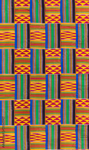Kente cloth background, the garment worn by Akans and Ashanti kingdom ...