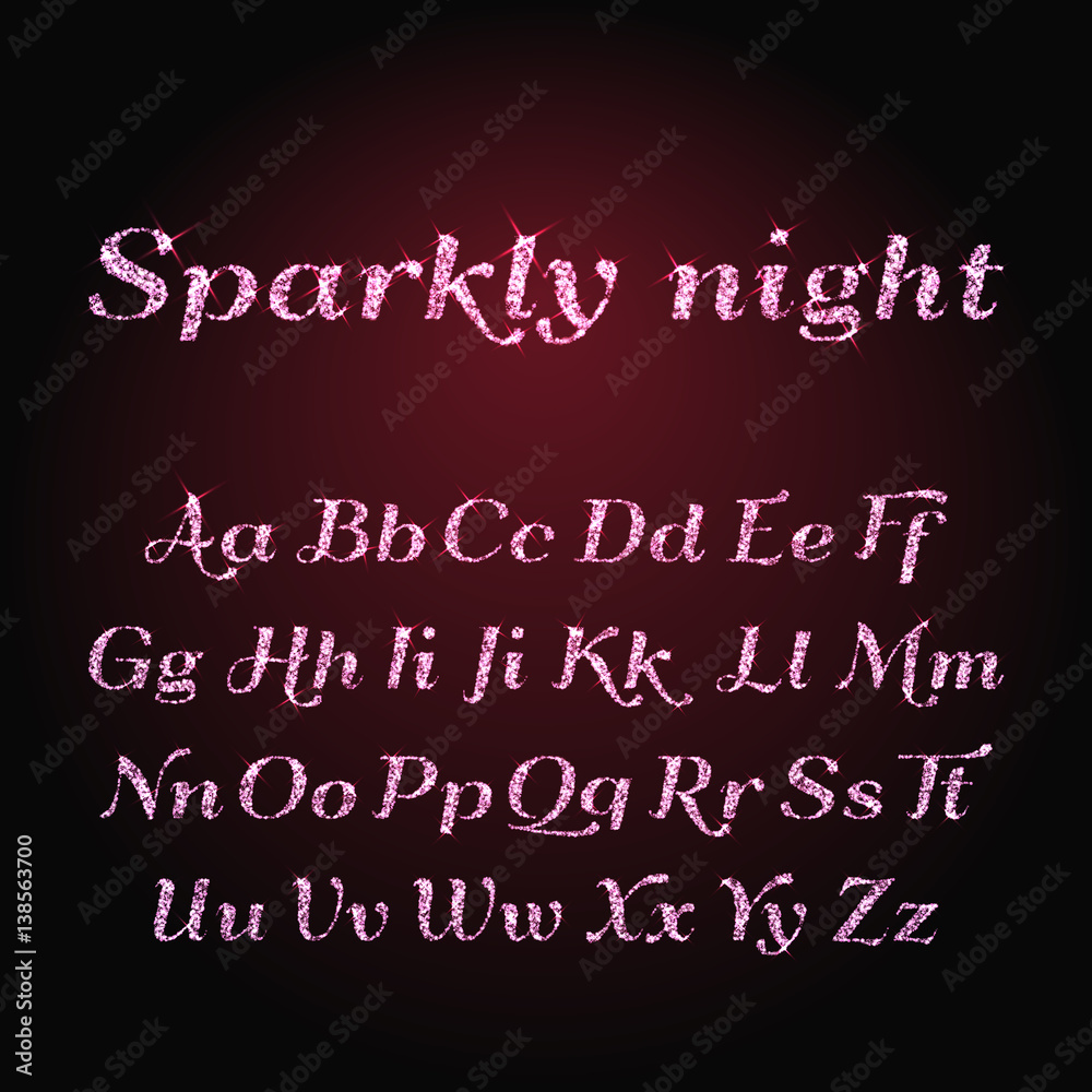 Vector shining luxury beautiful calligraphic pink, red and purple ...