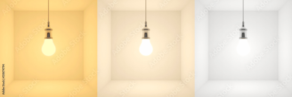 3d image which displays the color temperature difference of various ...