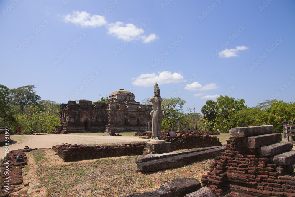 Thuparama view, Polonnaruwa or Pulattipura ancient city of the Kingdom ...