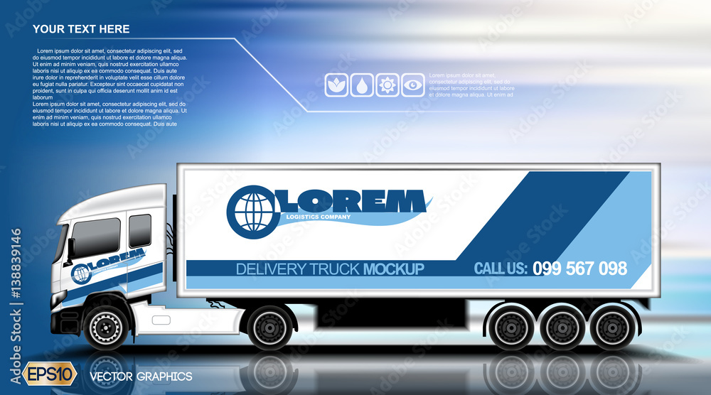 Digital vector white realistic vehicle car mockup, ready for your logo ...